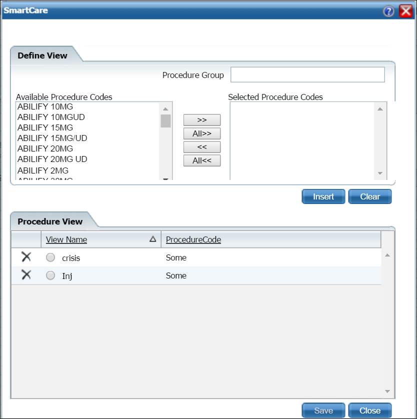 Define a Procedure Group to Use in Batch Service Entry